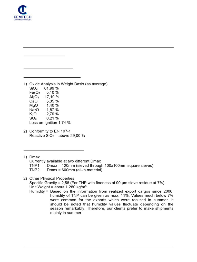 Basic Data On Natural Pozzolan | PDF | Cement | Building Engineering