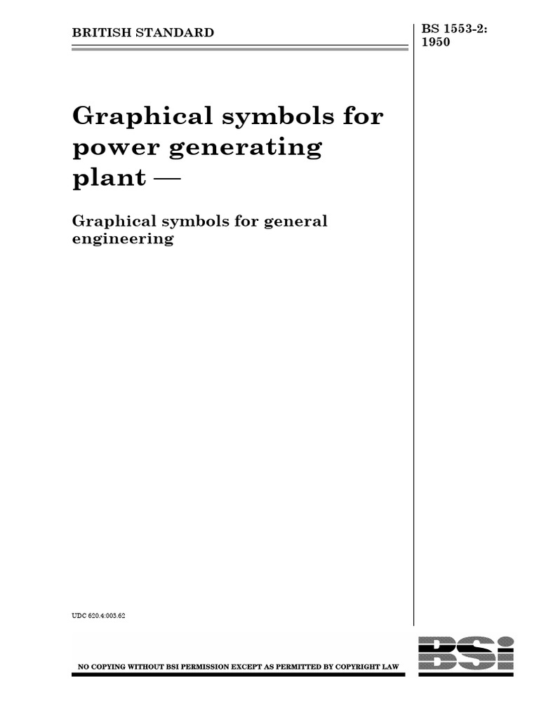 BS 1523-2 1950 Graphical Symbols For General Engg Graphical | PDF ...