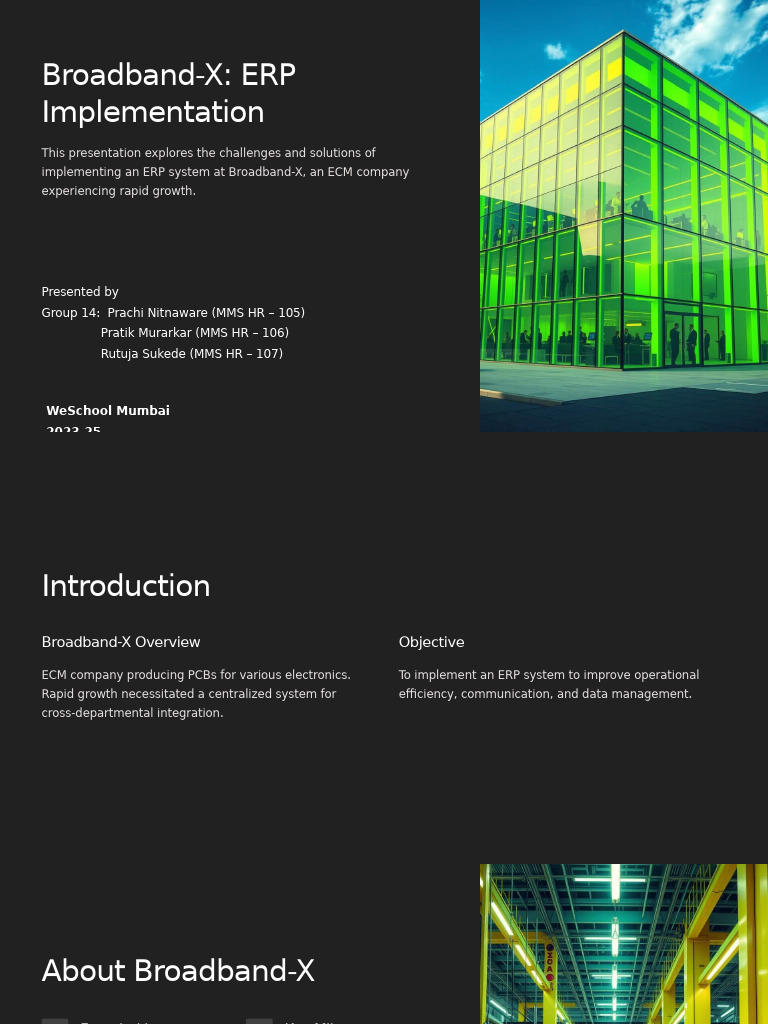 Group 14 - Broadband X ERP Implementation | PDF | Enterprise Resource ...