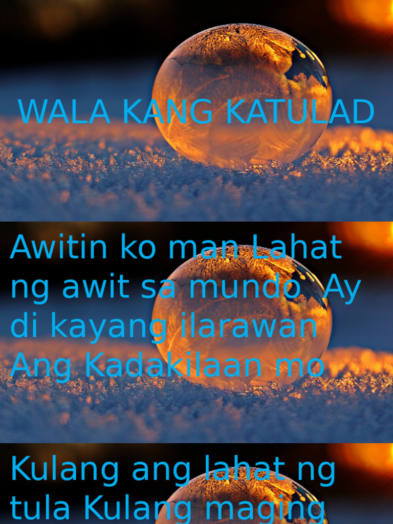 Wala Kang Katulad | PDF