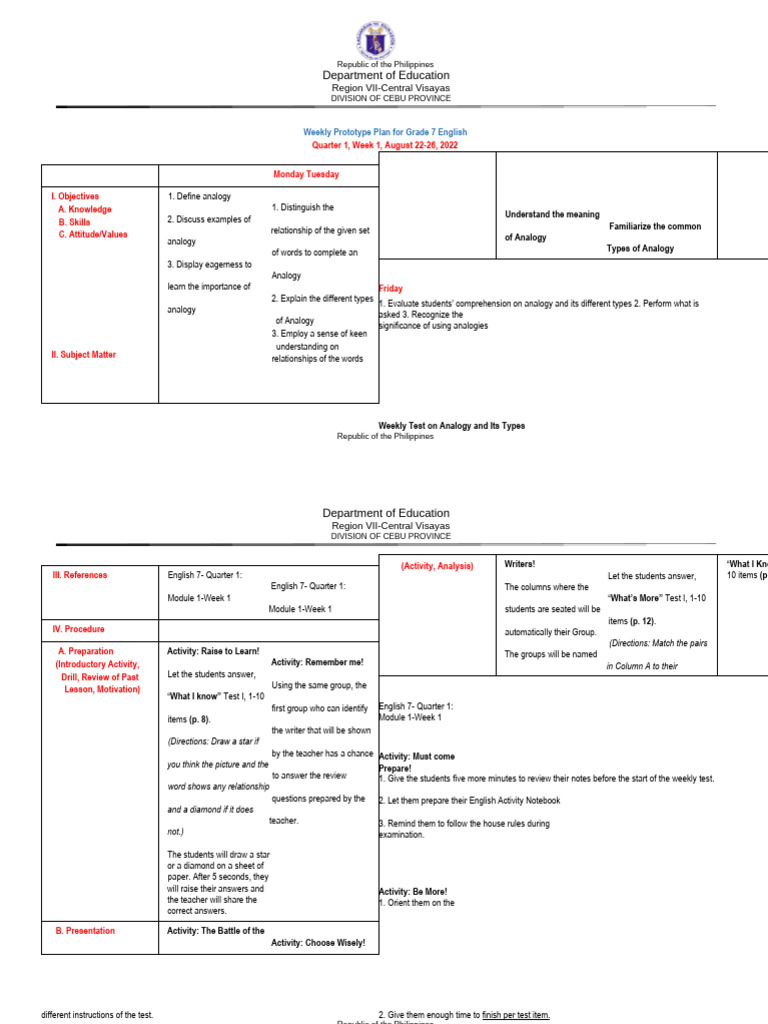 DLP - E7Q1 - WEEK1 - LARISA PRADO | PDF | Analogy | Cognitive Science