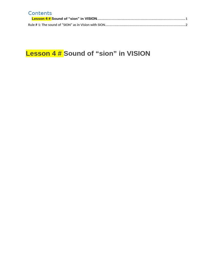 Lesson 4 Sound of Vision Using SION | PDF