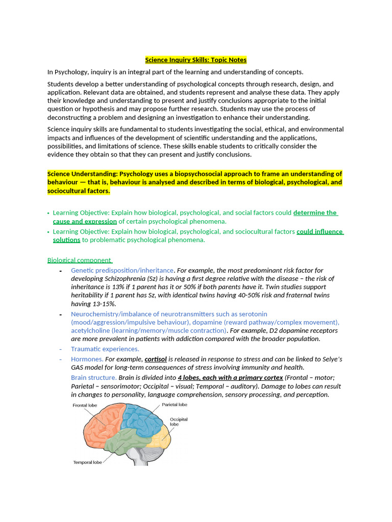 Science Inquiry Skills Topic Notes | PDF | Validity (Statistics ...