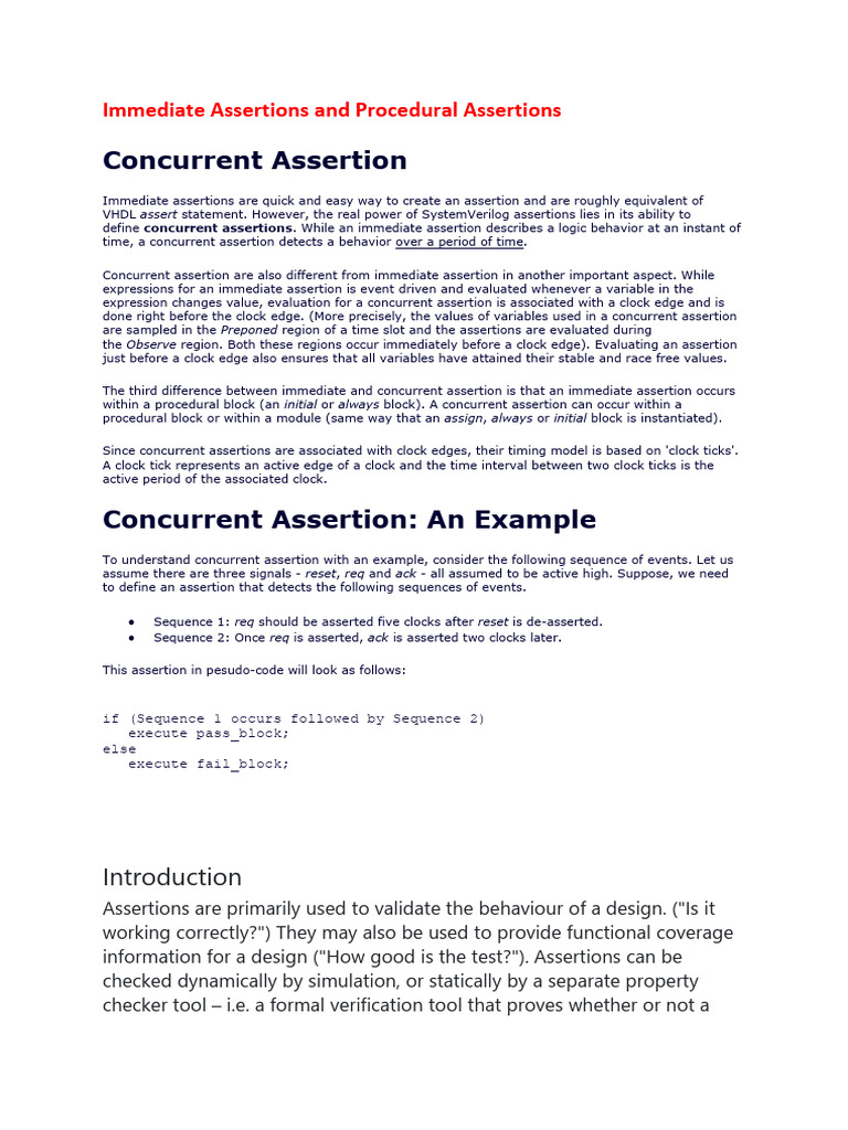 SV Assertions | PDF | Computer Engineering | Computer Science