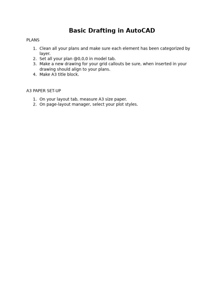 Basic AutoCAD Drafting Guide | PDF