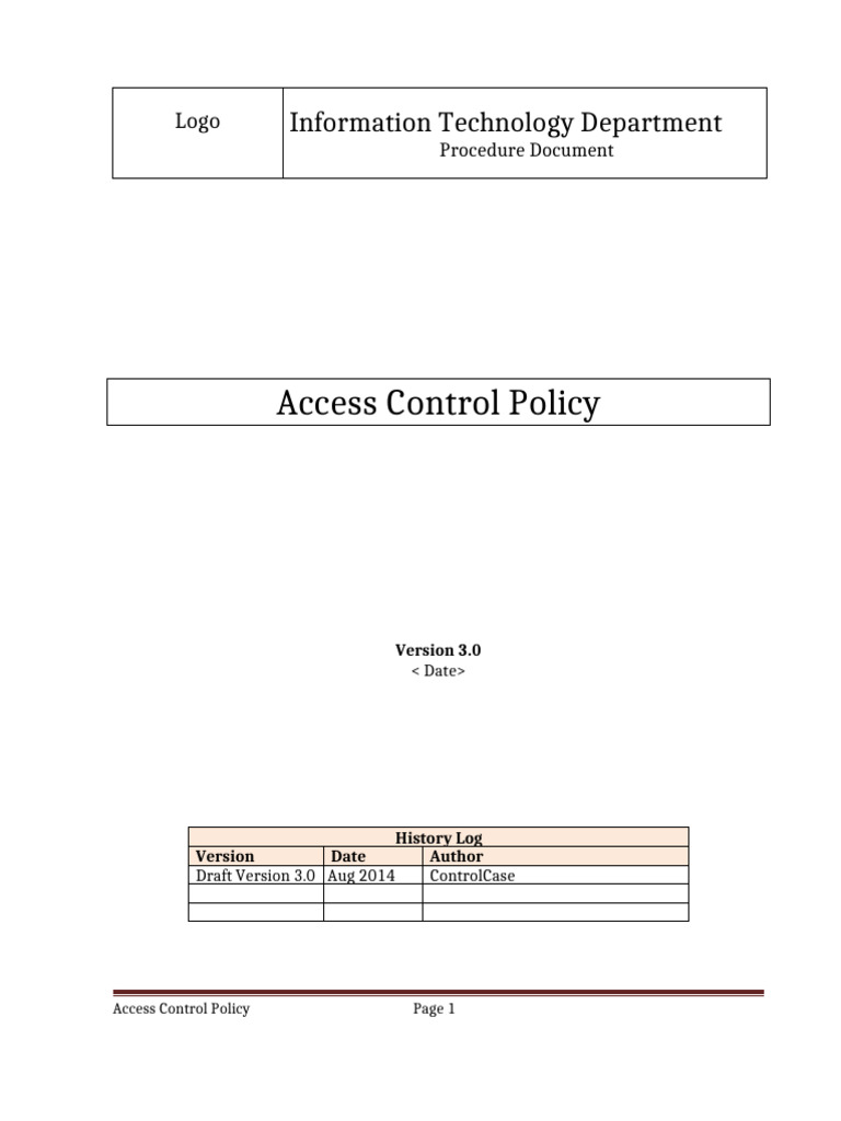 Access_Control_Policy_v3 | PDF | Access Control | User (Computing)