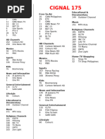 Cignal Channel List | PDF | Hbos | Telecommunications