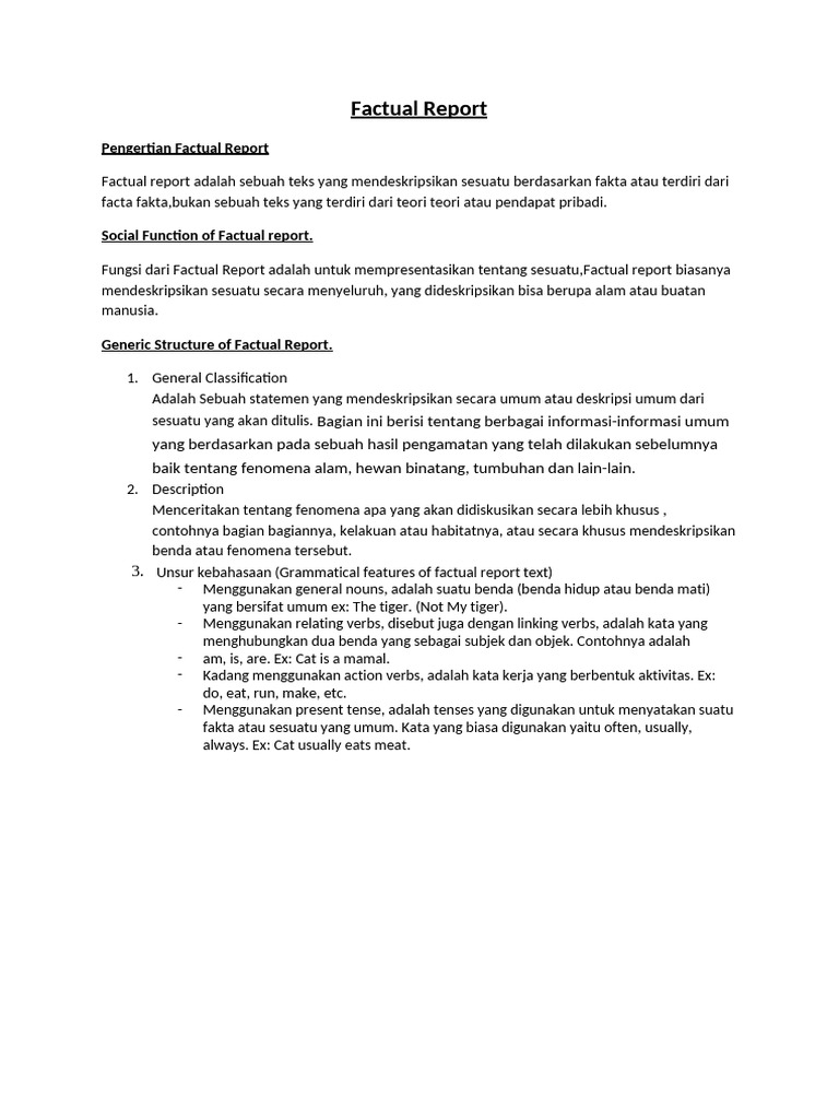 Materi Minggu-5 (Factual Report) | PDF