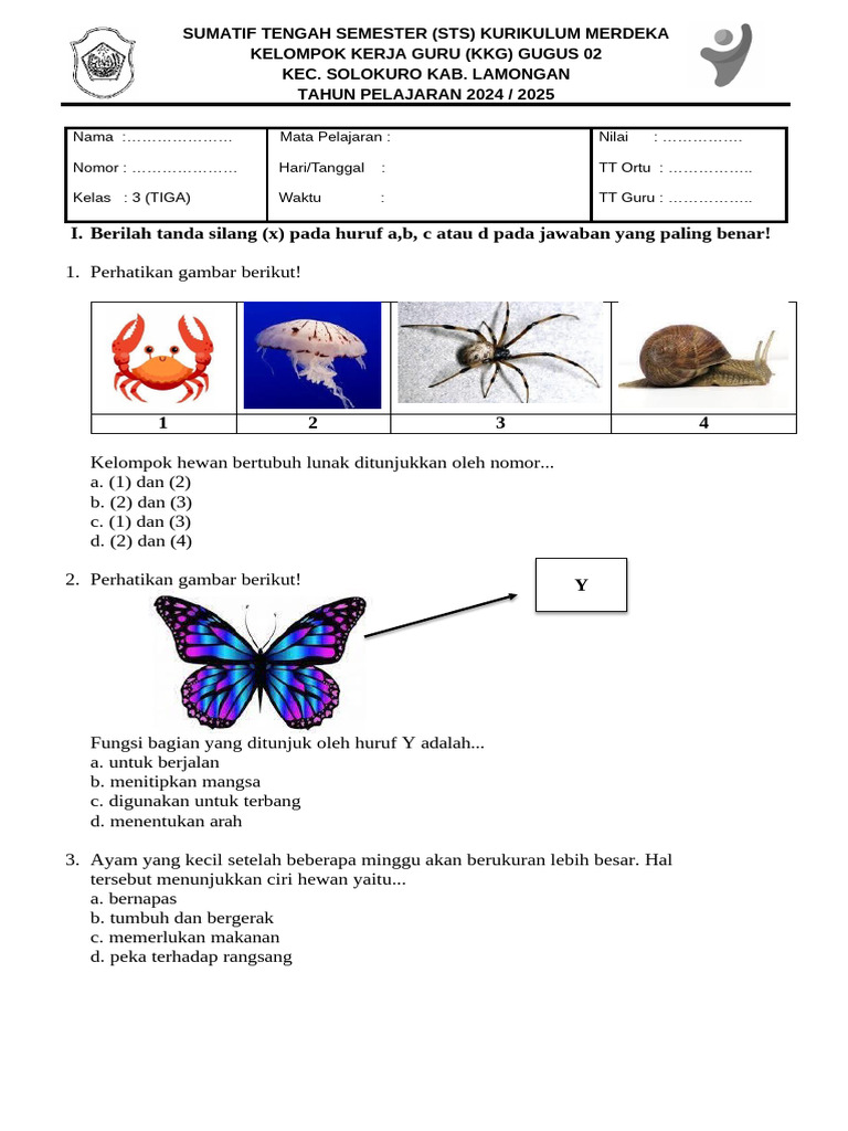 SOAL STS IPAS KELAS 3 - IPAS | PDF