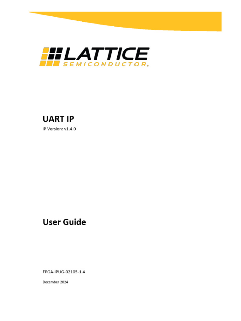 UART IP User Guide v1.4.0 | PDF | Computer Engineering | Computing