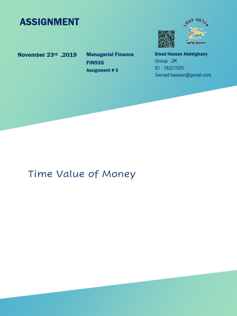 03 Finanace Assignment EH V0.1 PDF | PDF | Interest | Loans