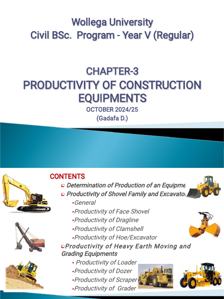 Excavator Productivity Analysis | PDF | Loader (Equipment) | Industrial ...