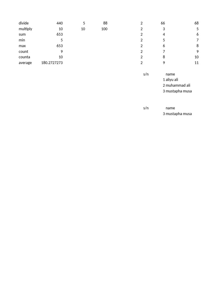 Exel Formular | PDF