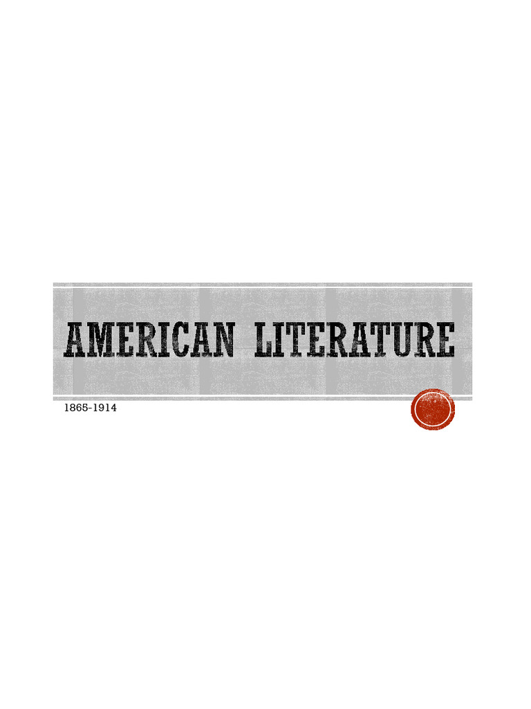 Gilded Age Literature and Realism Insights | PDF | Literary Realism ...