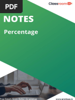 Percentage Notes | PDF | Percentage | Discounting