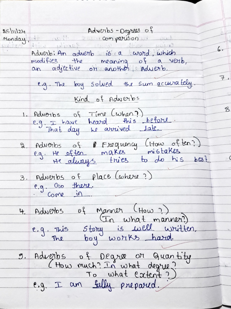 Adverbs notes | PDF