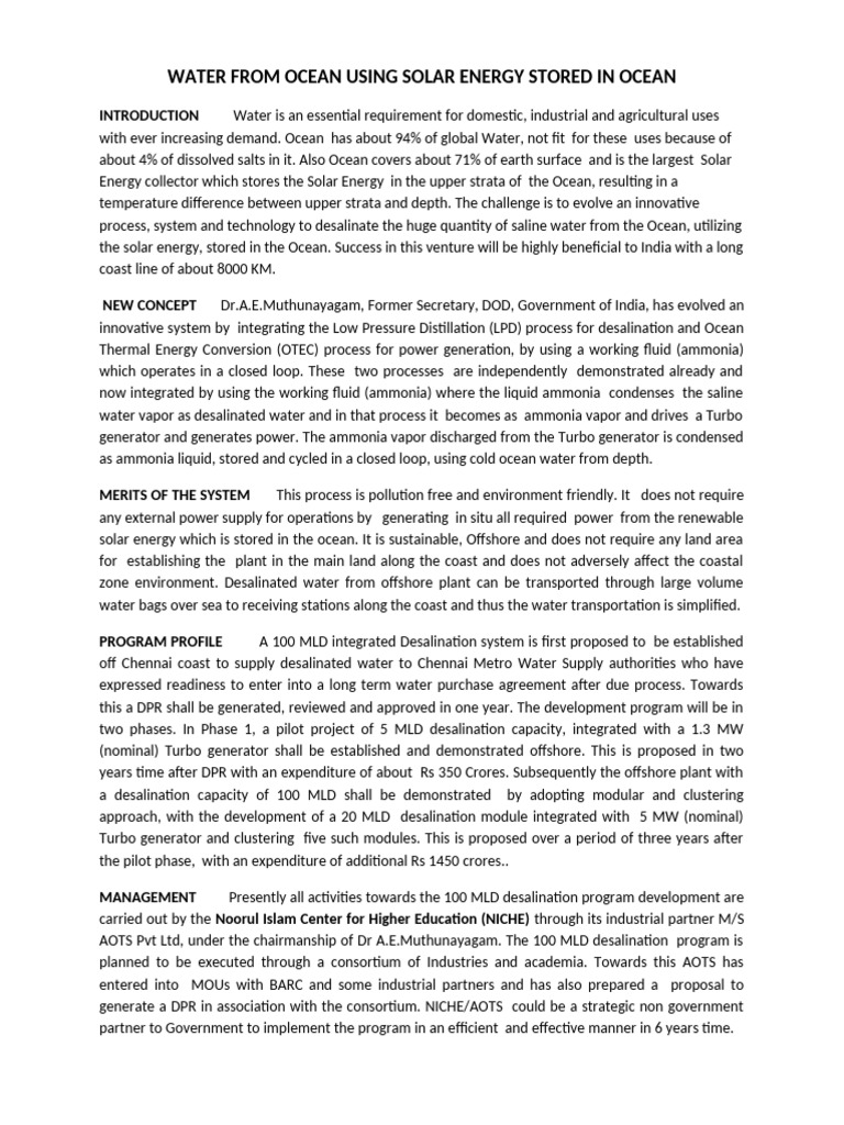 10 Final Water From Ocean - One Page | PDF | Oceans | Water