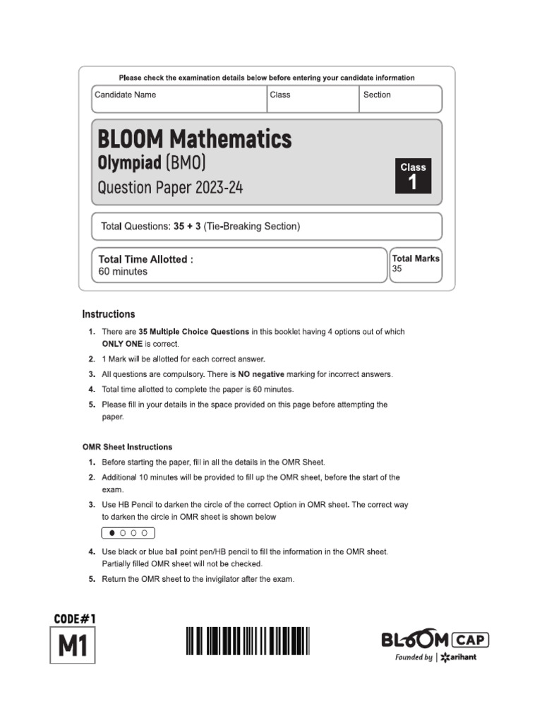 Bloom_Olympiad_Mathematics_1st_M1 | PDF