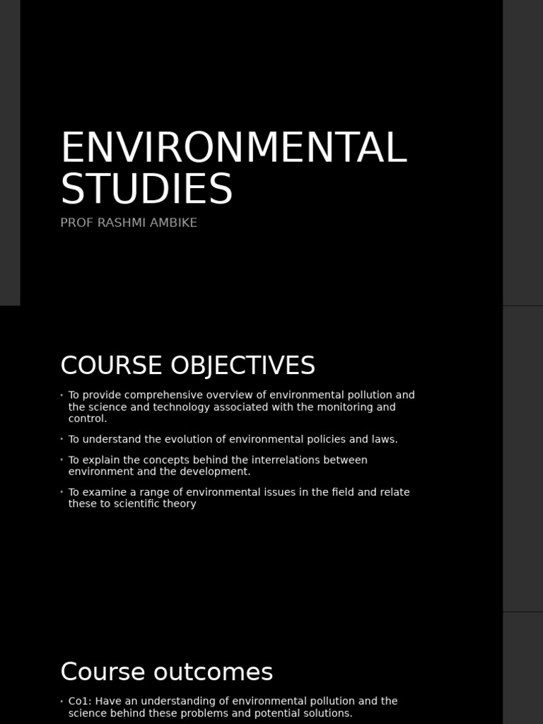 Environmental Studies II Intro | PDF