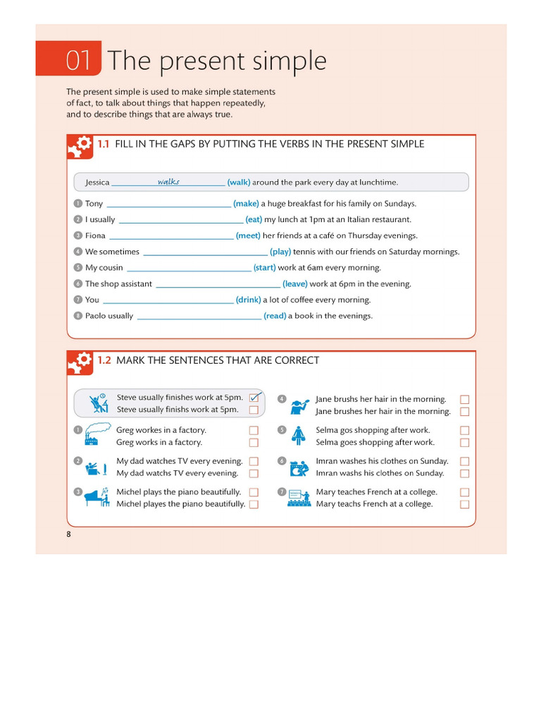 Present Simple Ex | PDF