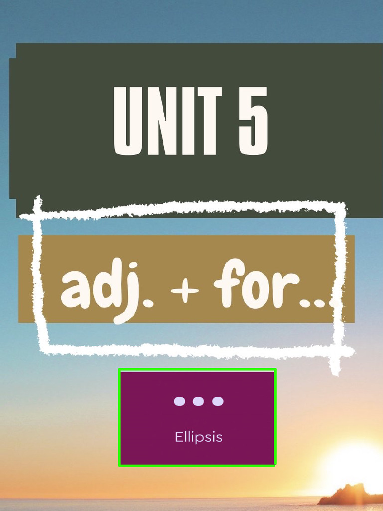 EN30252 U.5 Adj.-for และ Ellipsis | PDF