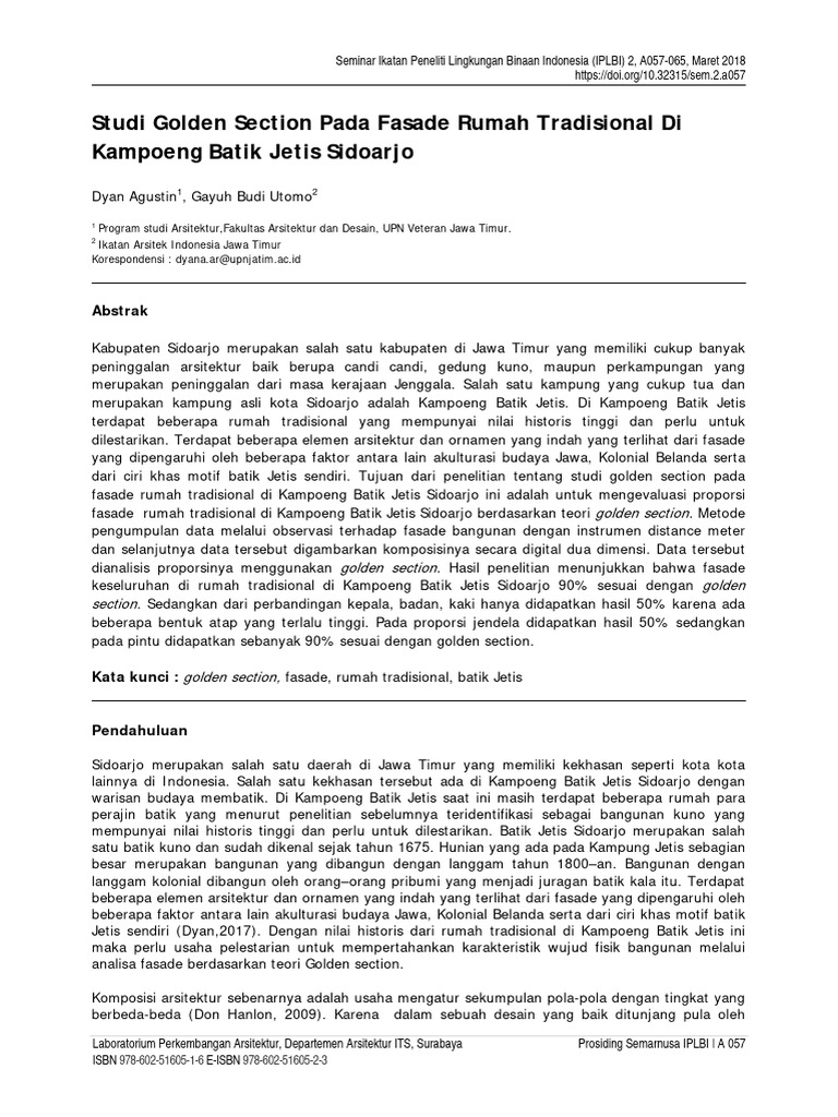 Studi Golden Section Pada Fasade Rumah T | PDF