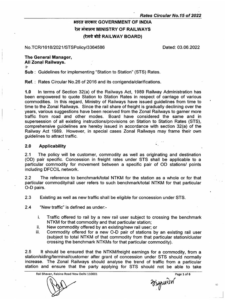 STS Rates 2025 | PDF