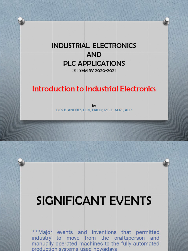 Industrial Electronics CC1 | PDF | Automation | Electronics