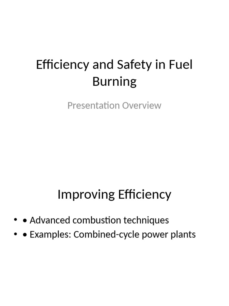 Fuel Burning: Efficiency & Safety Insights | PDF