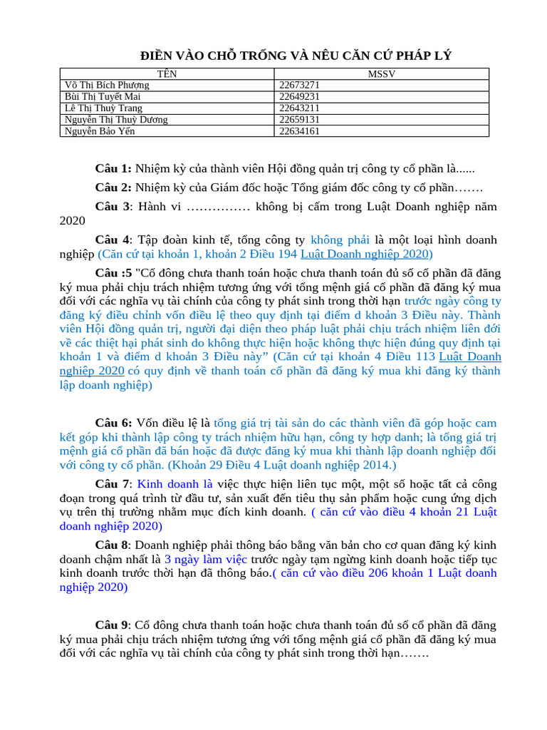Nhóm5-Bài tập thường kỳ_Công ty cổ phần | PDF