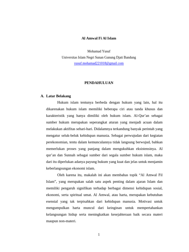 Cek Turnitin Makalah Al Amwal Revisi | PDF