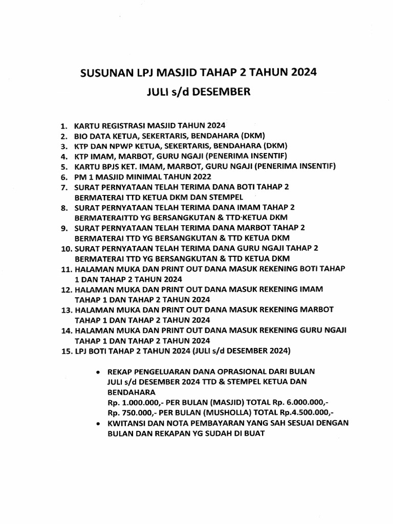 Susunan LPJ | PDF
