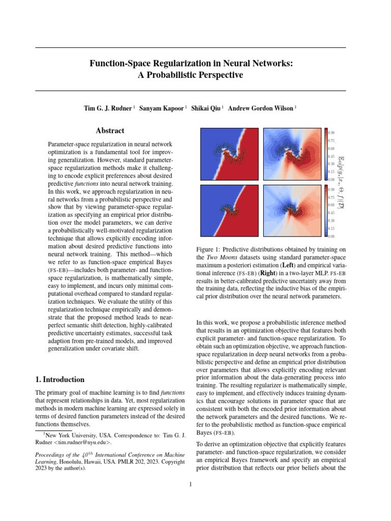 FunctionSpace Regularization in Neural NetworksA Probabilistic ...