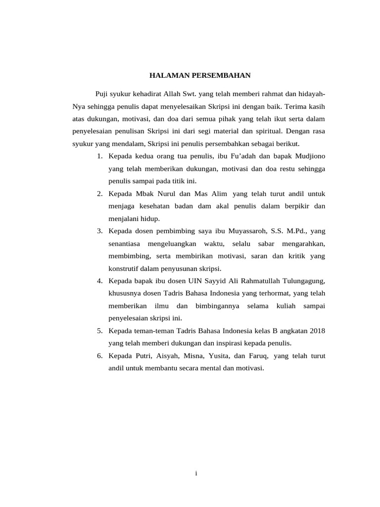 Halaman Persembahan Dan Prakata | PDF