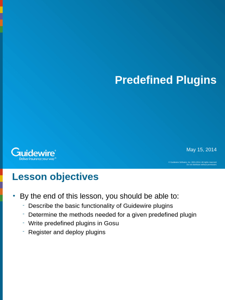 Guide to Guidewire Predefined Plugins | PDF | Software | Java ...