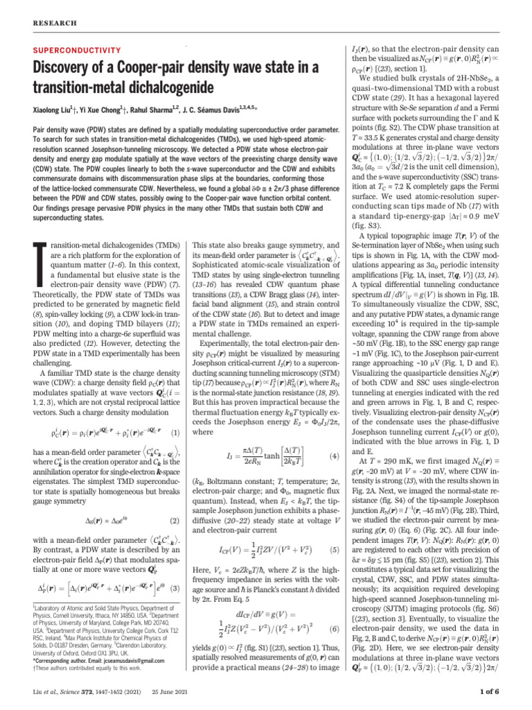 Discovery of A Cooper-Pair Density Wave State in A Transition-Metal ...