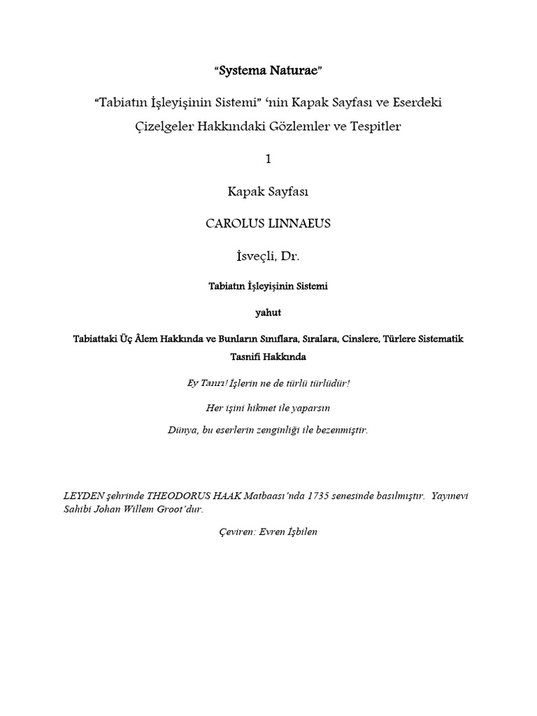 Systema Naturae | PDF