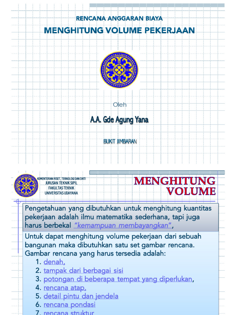 Menghitung Volume Pekerjaan | PDF