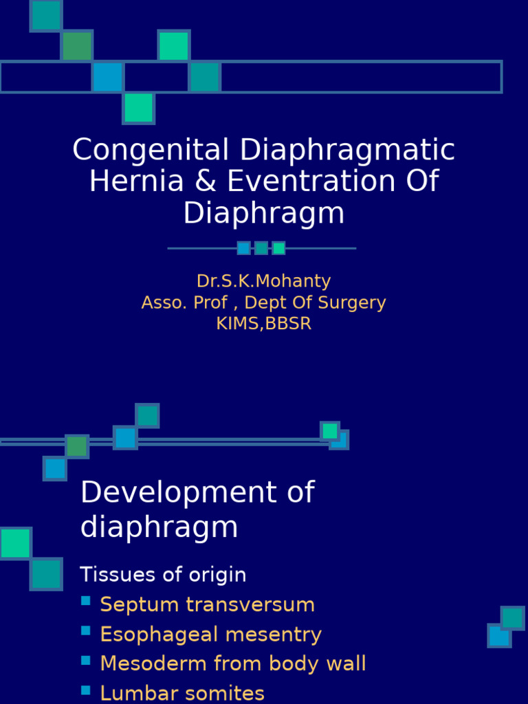 Congenital Diaphragmatic Hernia Eventration of Diaphragm | PDF | Lung ...