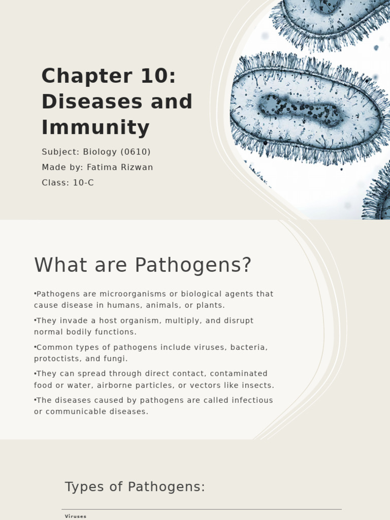 Chapter 10 (Biology) | PDF | Pathogen | Infection