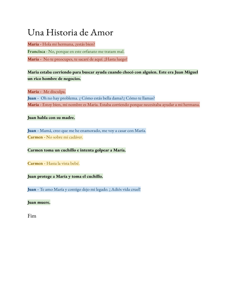 Una Historia de Amor | PDF