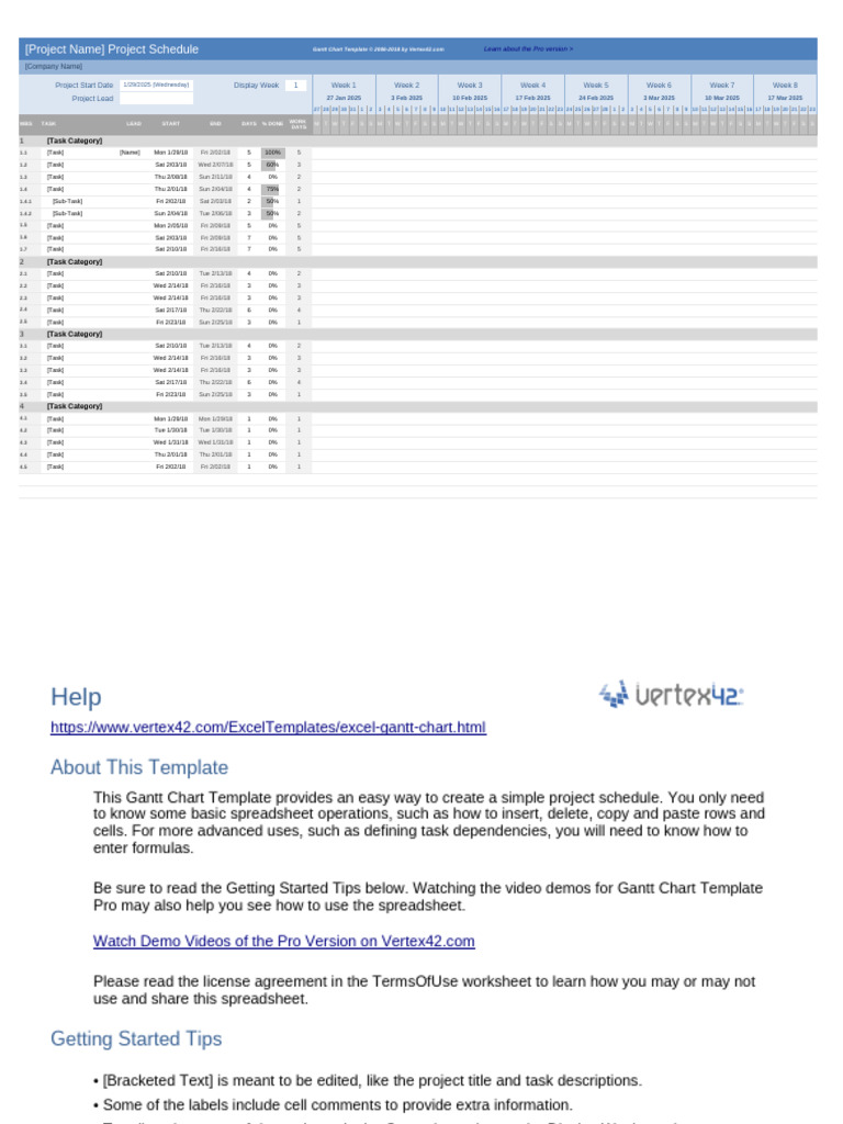 Gantt Chart L2 | PDF | Spreadsheet | Microsoft Excel