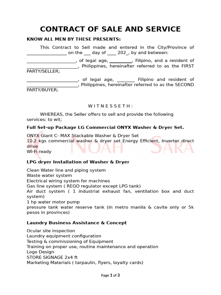 LG Onyx Giant C Max Sale Agreement | PDF | Washing Machine | Clothes Dryer