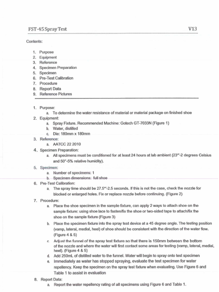 FST-45 Spray Test | PDF