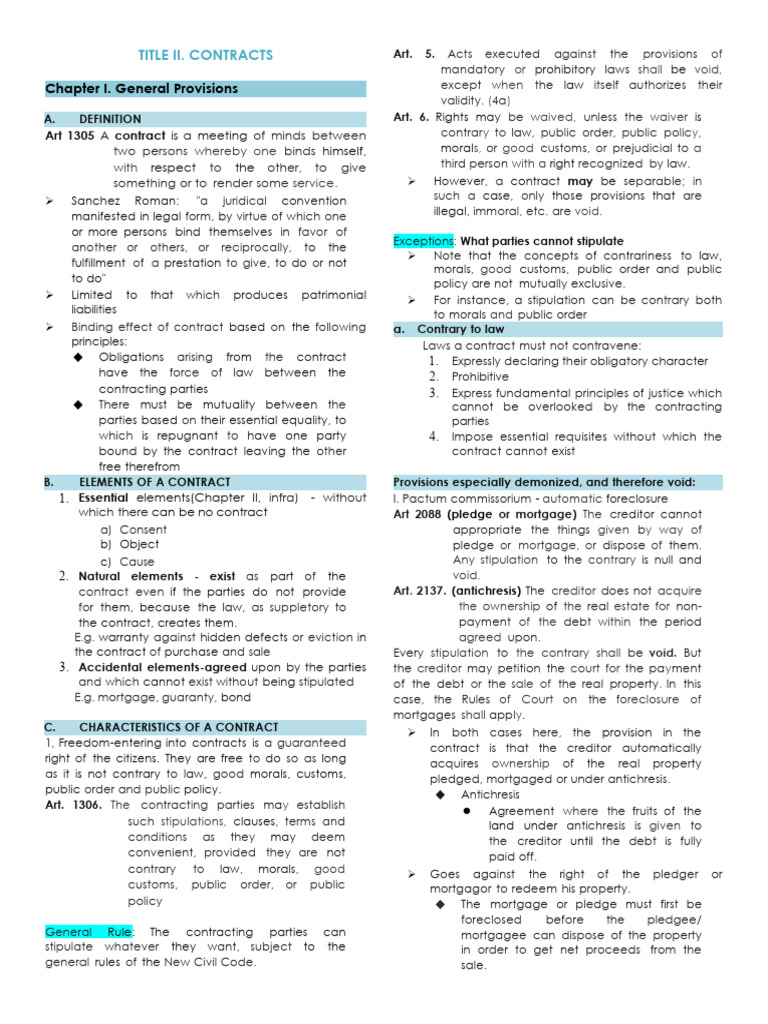 FINALS-OBLICON | PDF | Offer And Acceptance | Mortgage Law