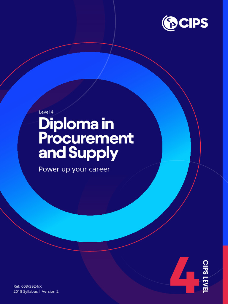 CIPS Level 4 Procurement Syllabus | PDF | Procurement | Supply Chain
