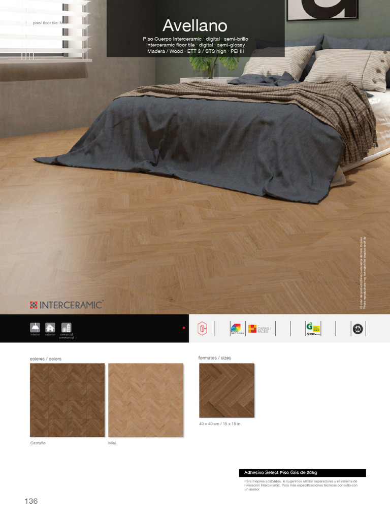 Interceramic AVLL Avellano MXHoja de Catalogo-005046 | PDF