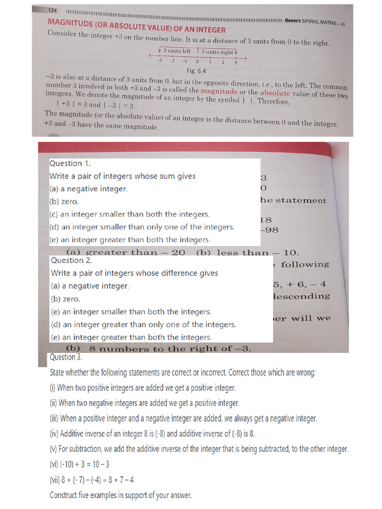 Integer Practice | PDF