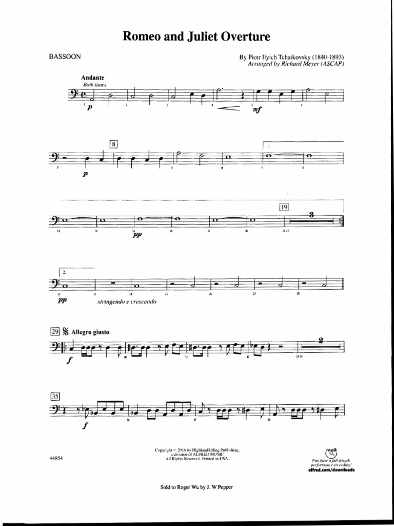 Romeo-Juliet-Bassoon | PDF