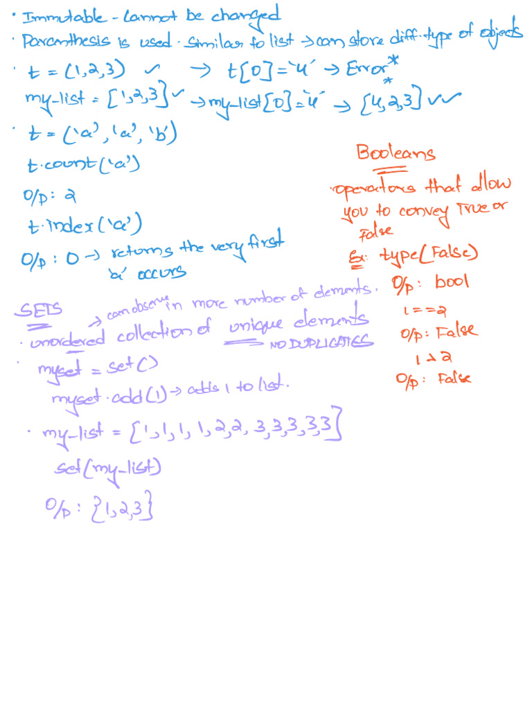 Tuples and Sets | PDF